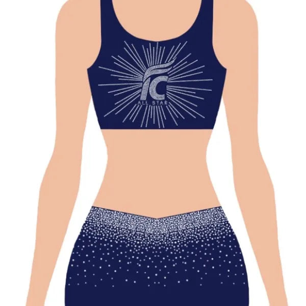 Rhinestone Practice Wear Set – HIT ZERO MAFIA